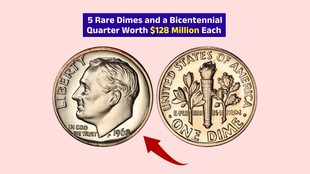 5 Rare Dimes and a Bicentennial Quarter Worth $128 Million Each - Still Circulating Today